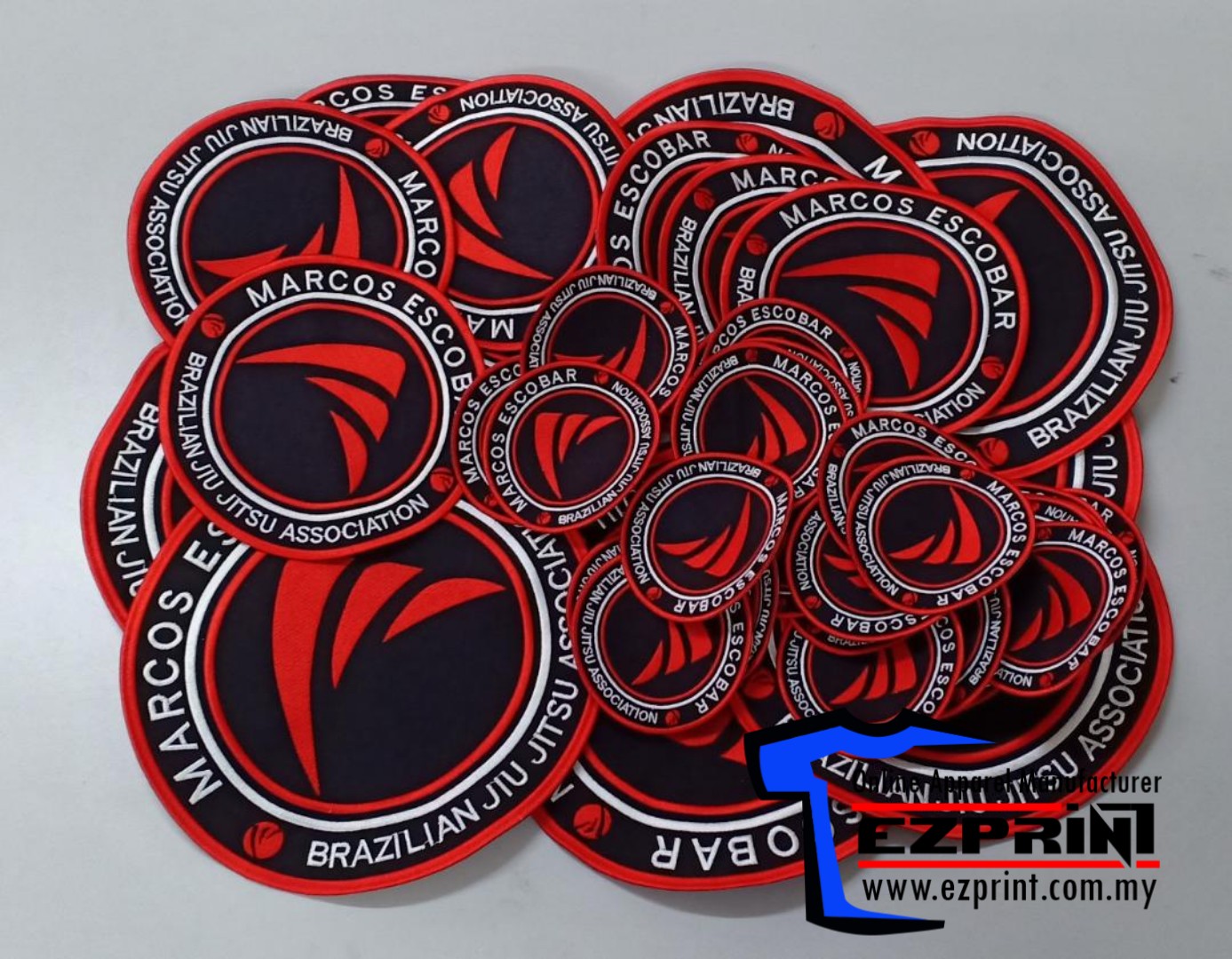 Patches sulam logo seni beladiri | Kedai Sulam